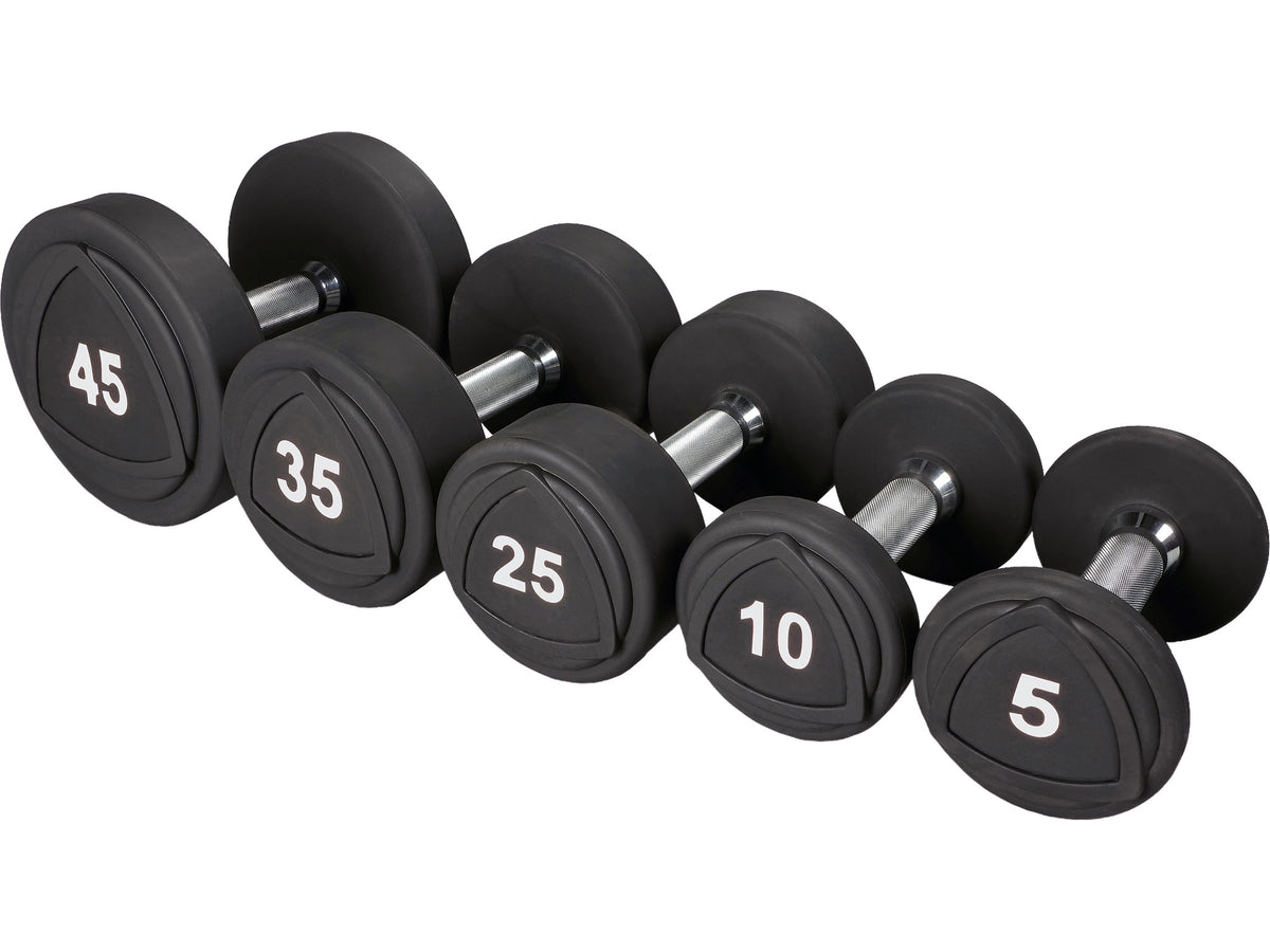 Sportgear Urethane Round Head Dumbbell Set 5-50 lbs | Factory Warranty