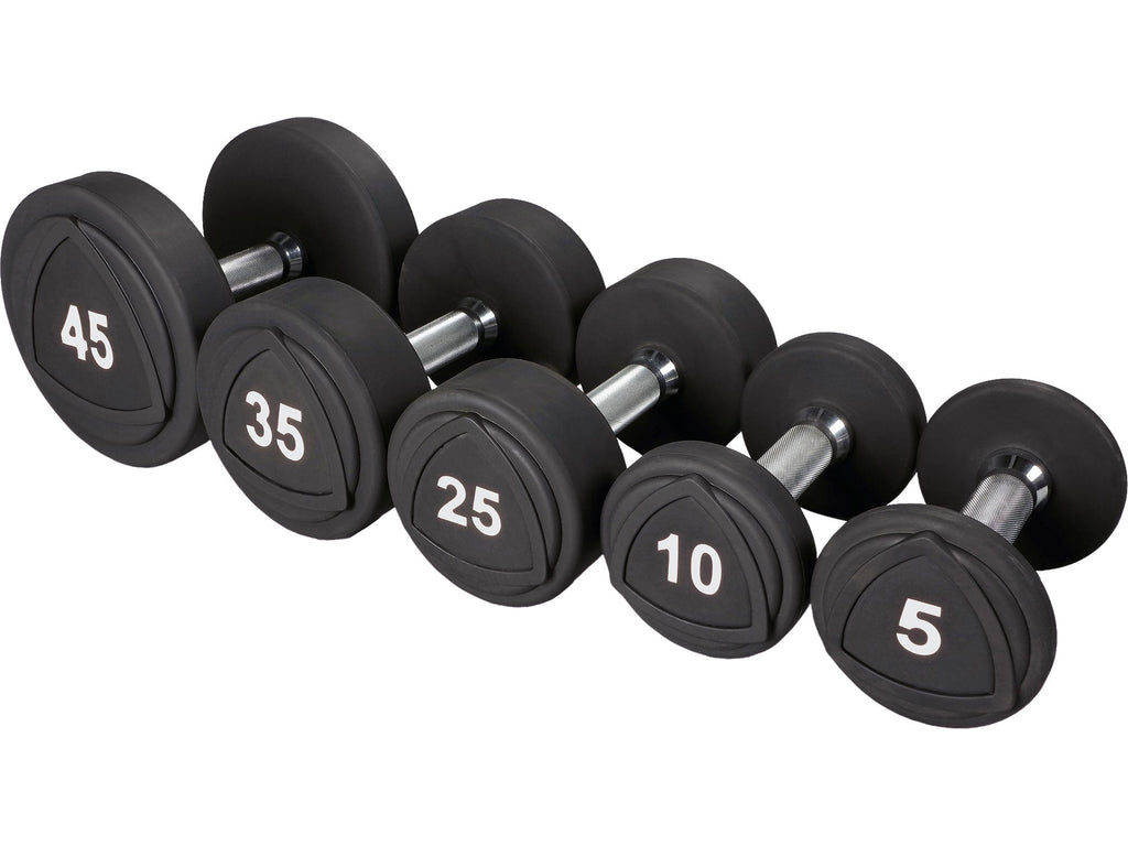 Sportgear Urethane Round Head Dumbbell Set 55-100 lbs | Factory Warranty